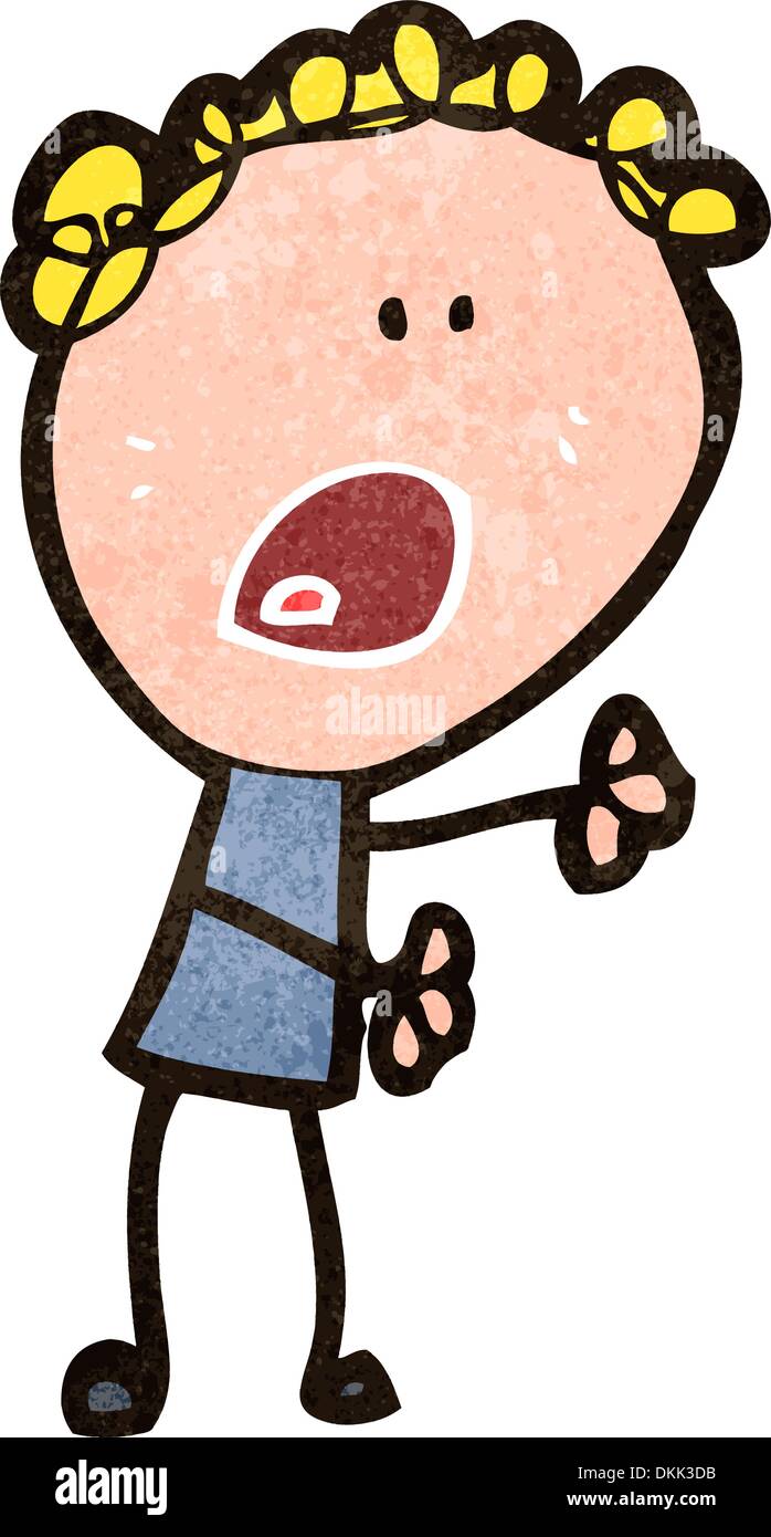 Retro cartoon illustration. On plain white background Stock Vector ...