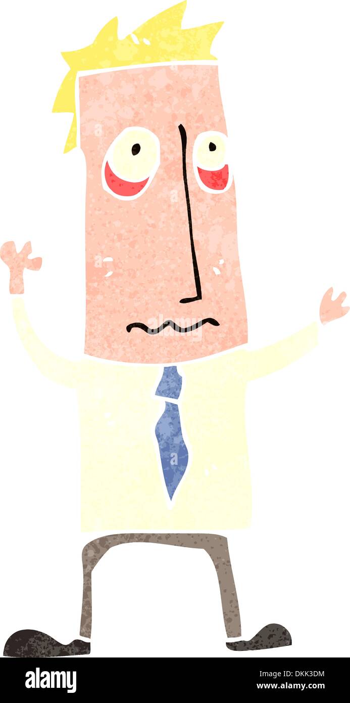 Retro cartoon illustration. On plain white background Stock Vector ...