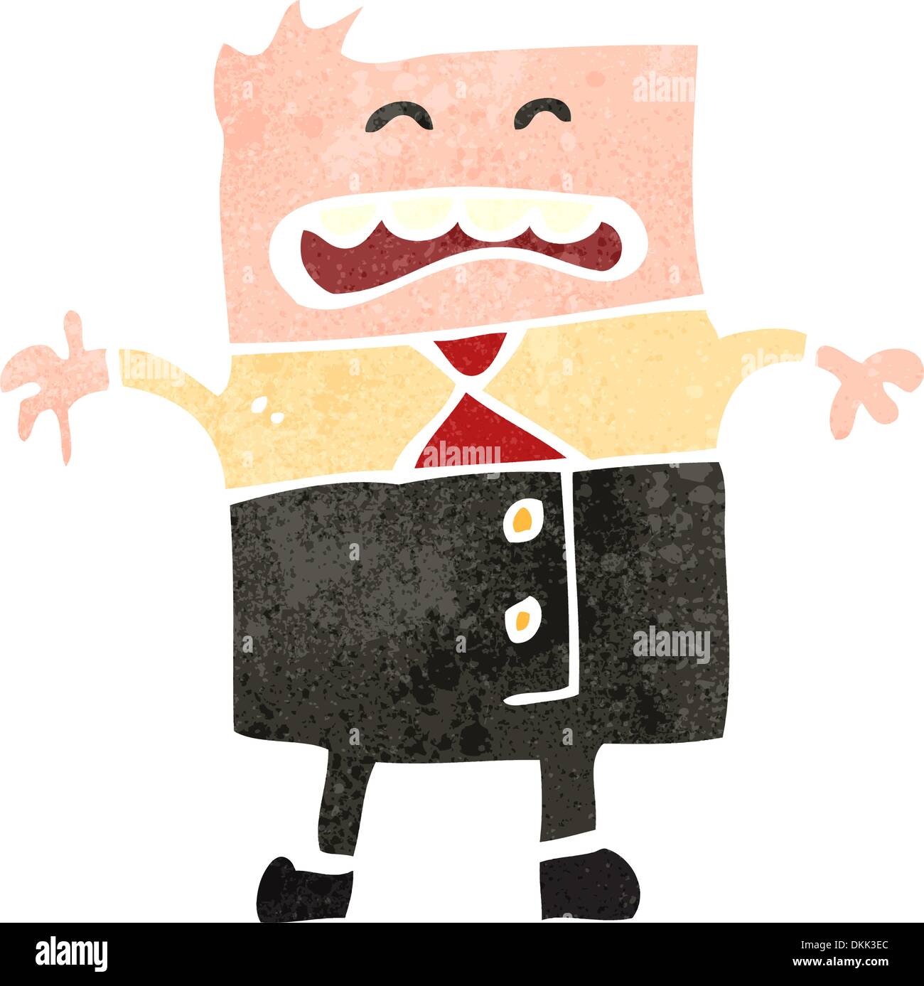 Retro cartoon illustration. On plain white background Stock Vector ...