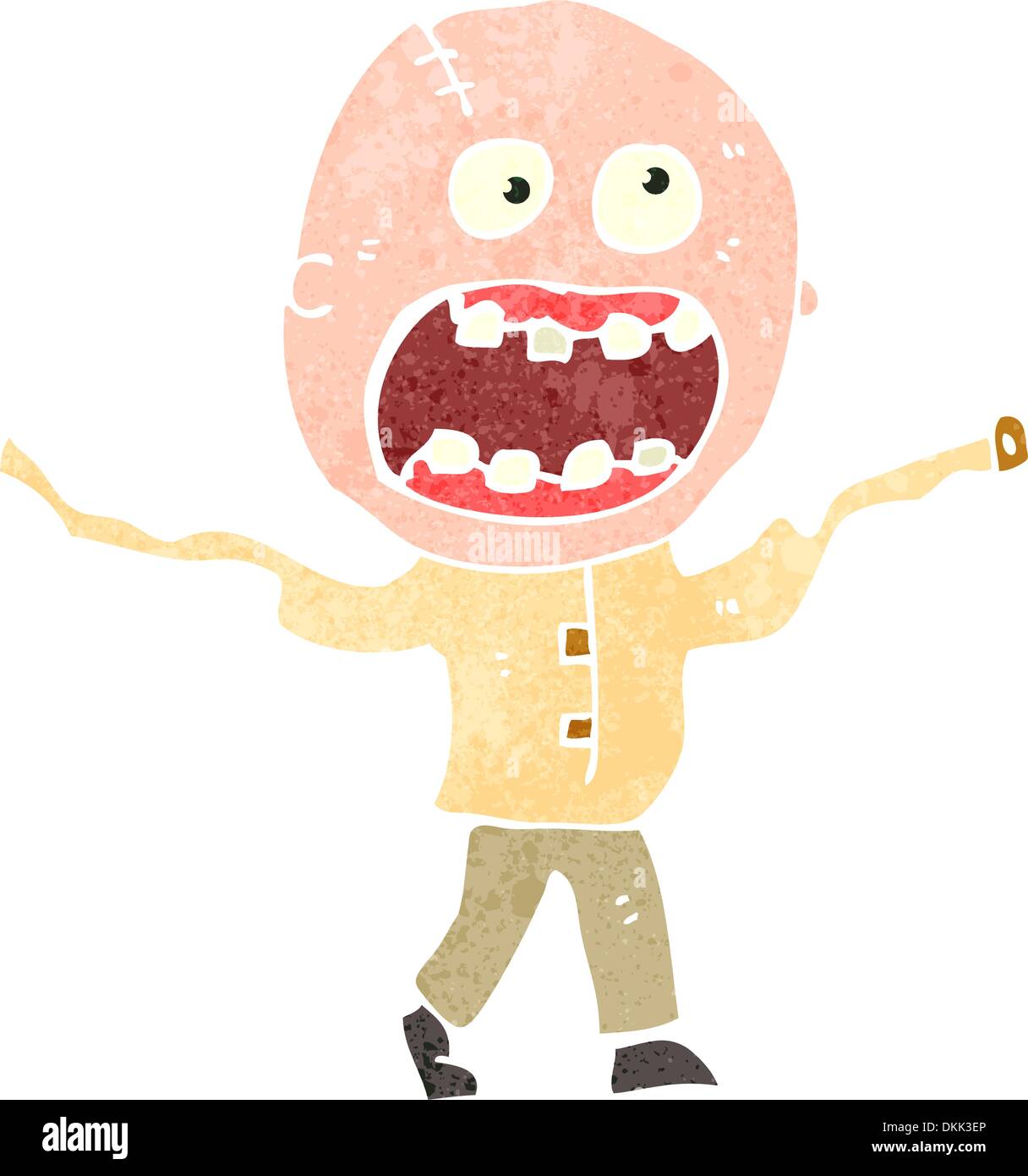 Retro cartoon illustration. On plain white background Stock Vector ...