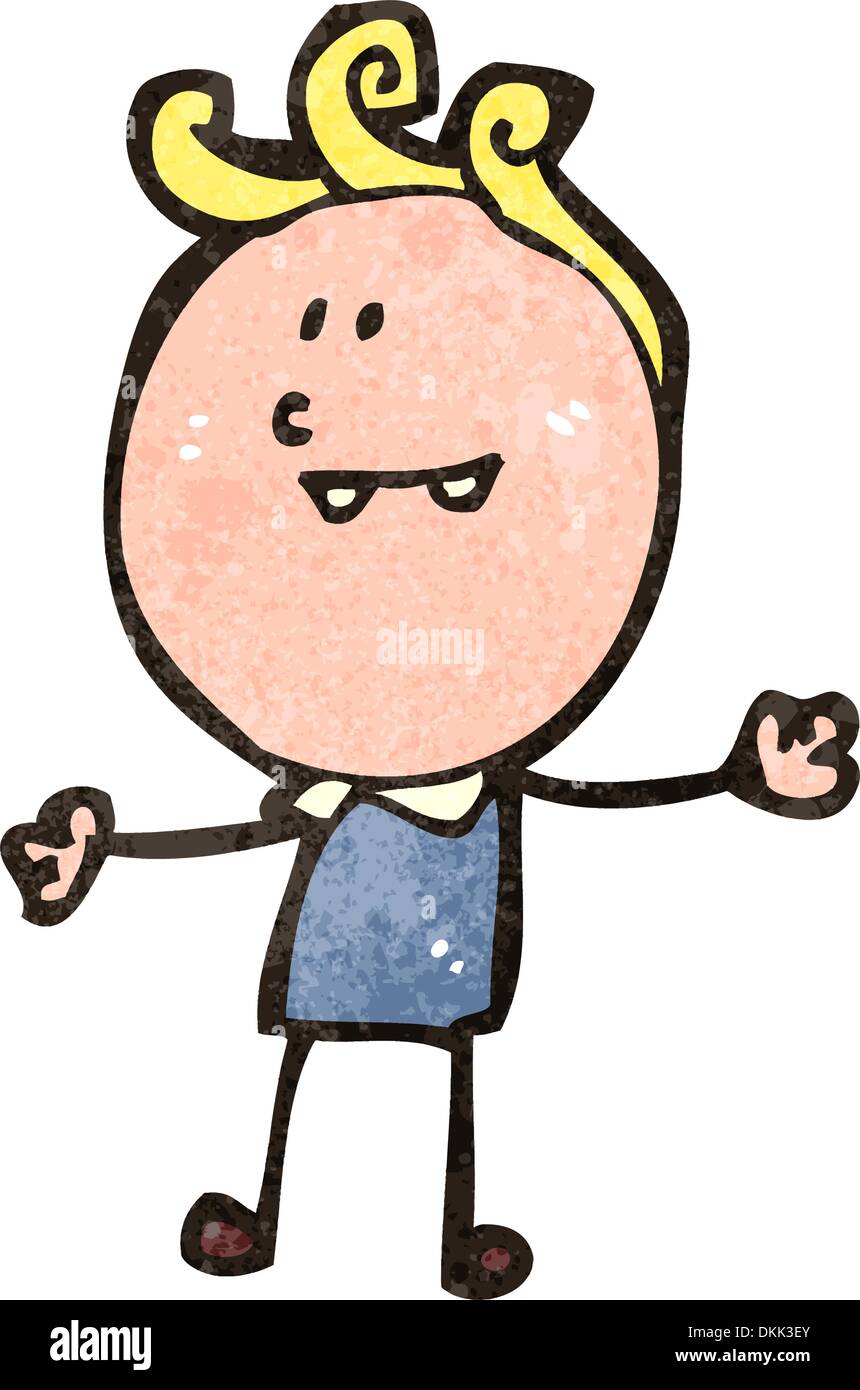 Retro cartoon illustration. On plain white background Stock Vector ...