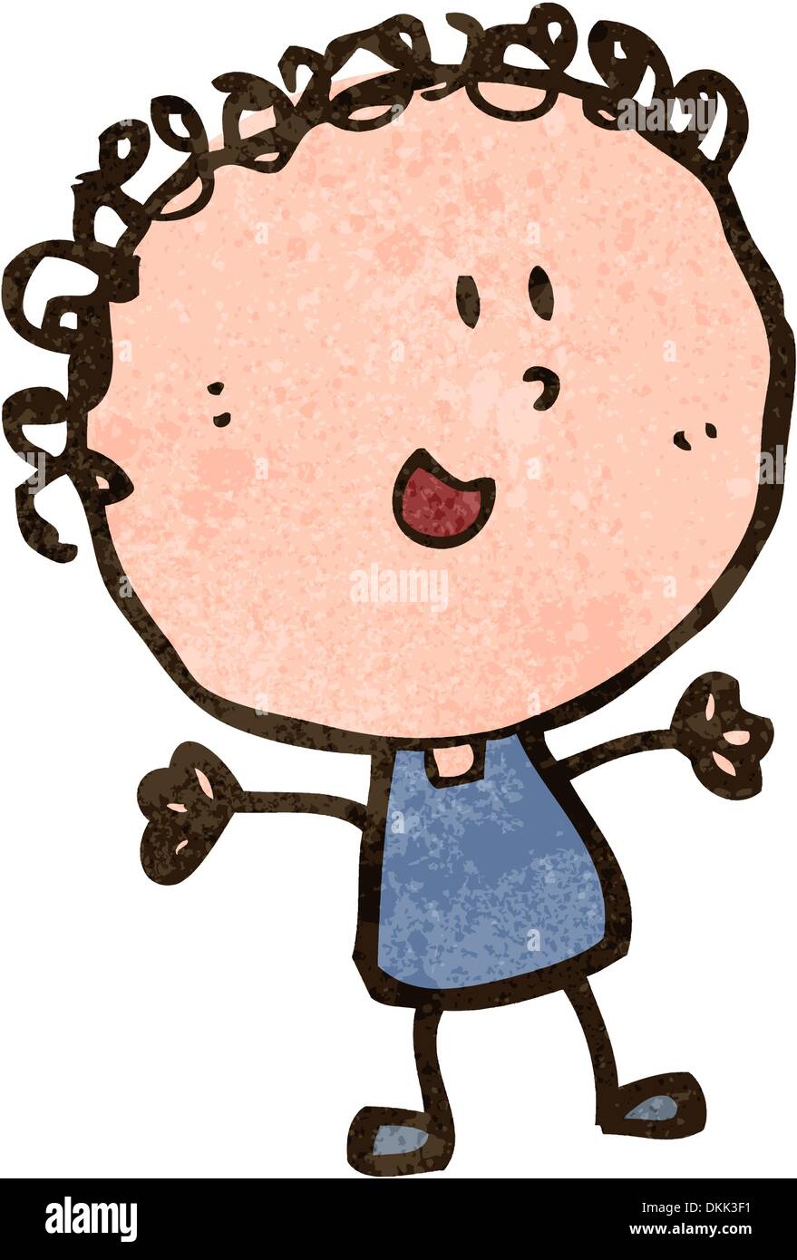 Retro cartoon illustration. On plain white background Stock Vector ...