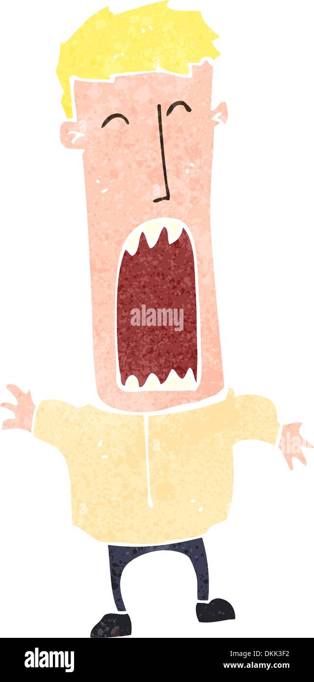 Retro cartoon illustration. On plain white background Stock Vector ...