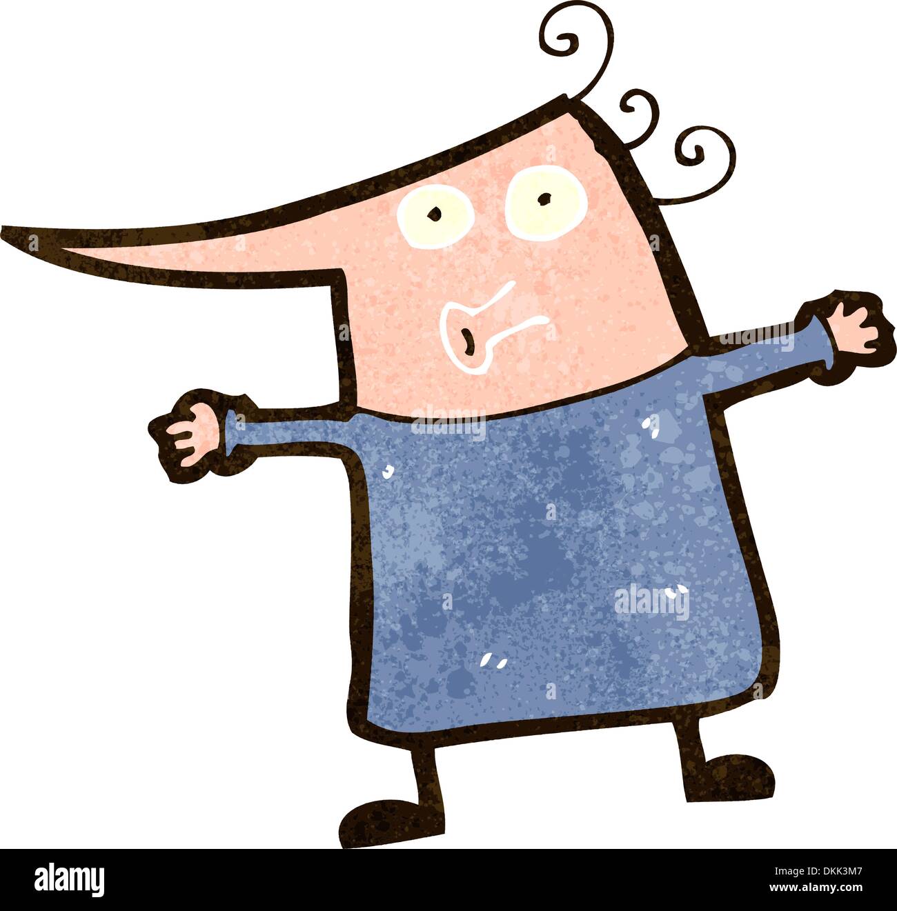 Retro cartoon illustration. On plain white background Stock Vector ...