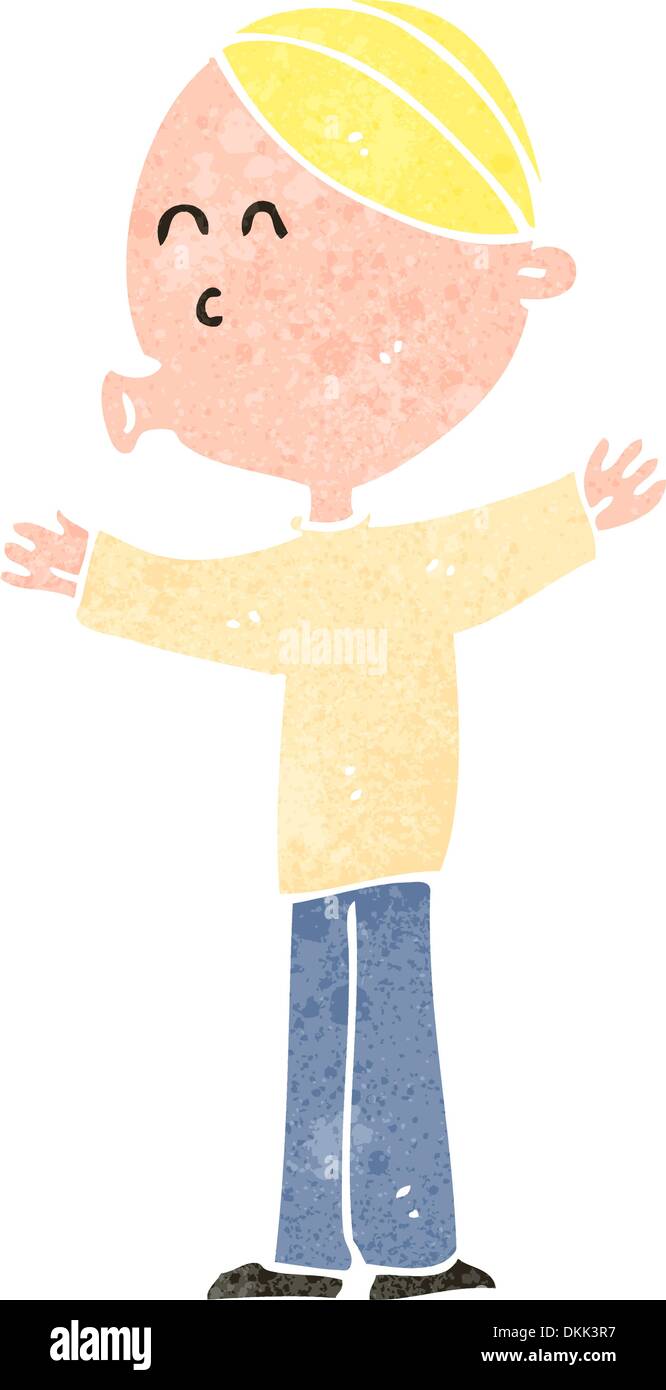 Retro cartoon illustration. On plain white background Stock Vector ...