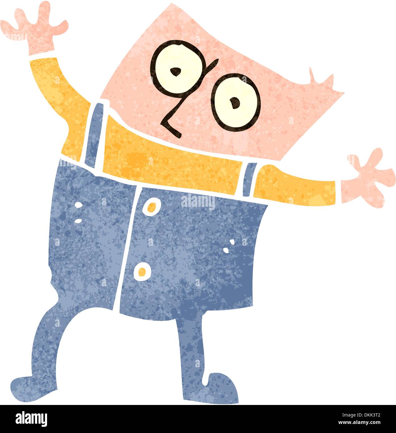 Retro cartoon illustration. On plain white background Stock Vector ...