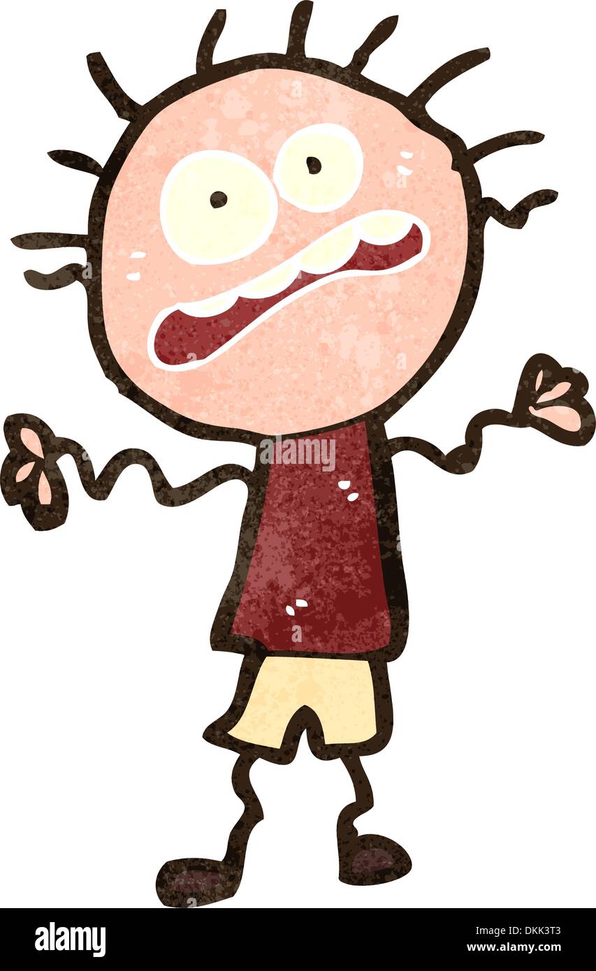 Retro cartoon illustration. On plain white background Stock Vector ...