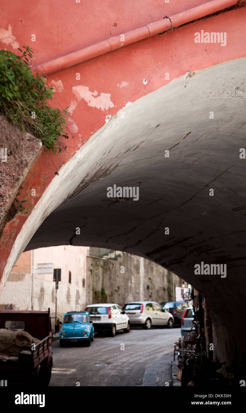 Archway under building Italian street Stock Photo - Alamy