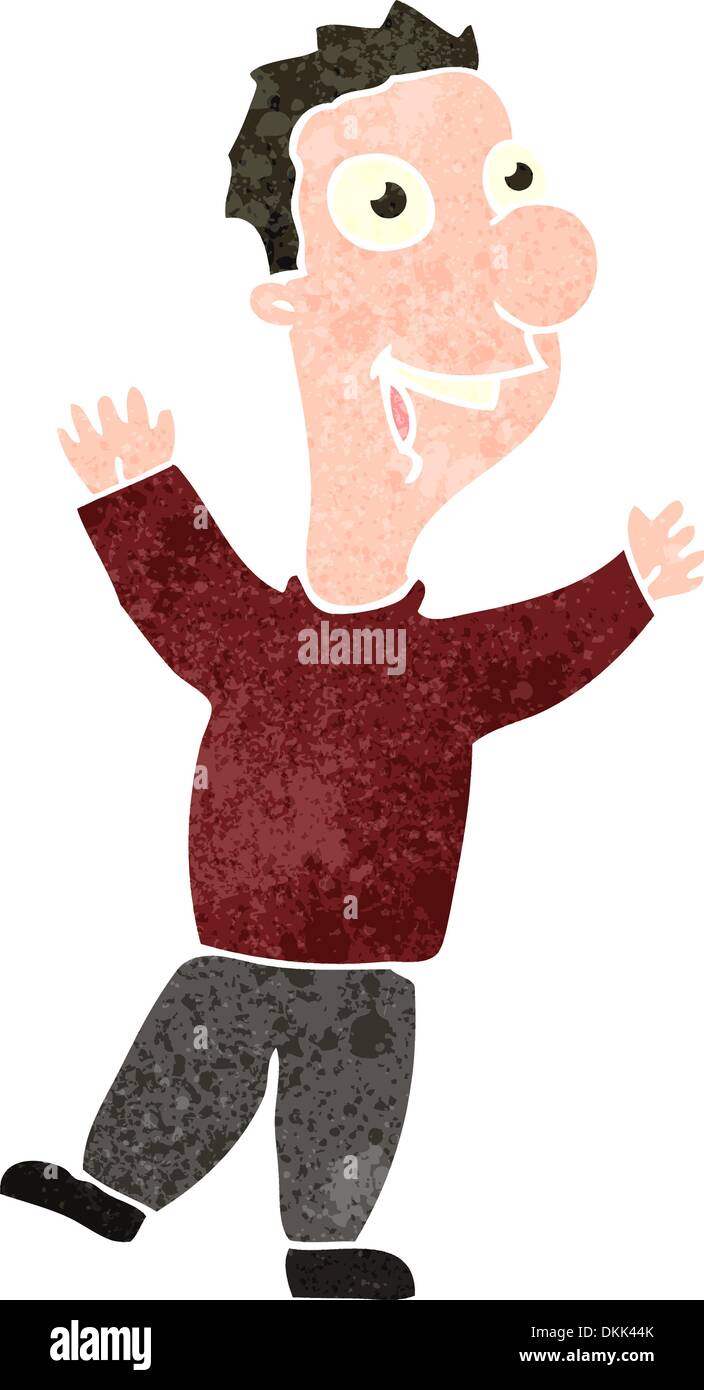 Retro cartoon illustration. On plain white background Stock Vector ...