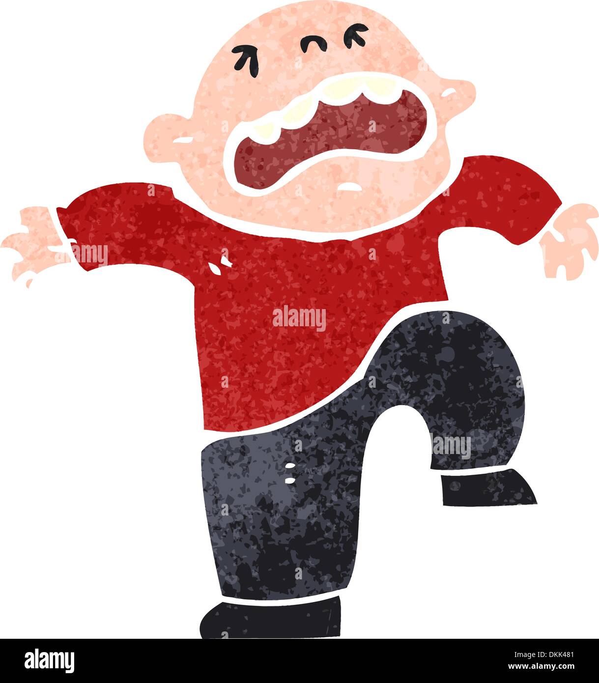 Retro cartoon illustration. On plain white background Stock Vector ...