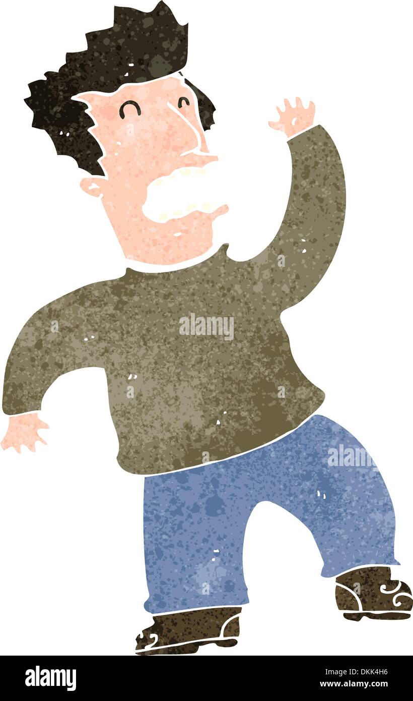 Retro cartoon illustration. On plain white background Stock Vector ...