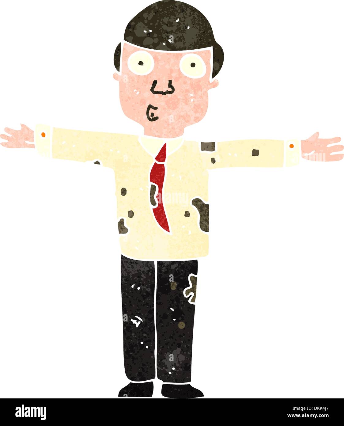 Retro cartoon illustration. On plain white background Stock Vector ...