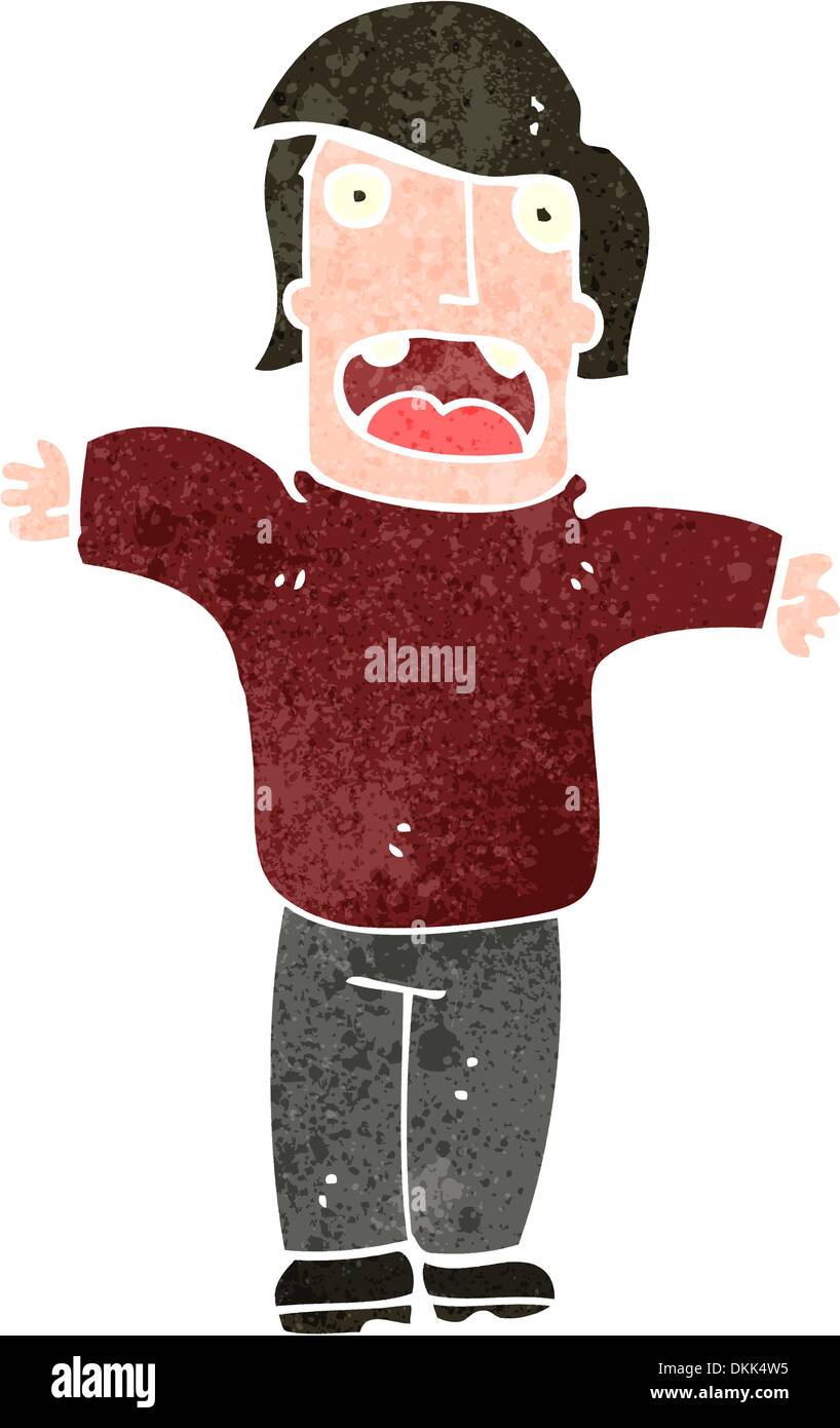 Retro cartoon illustration. On plain white background Stock Vector ...