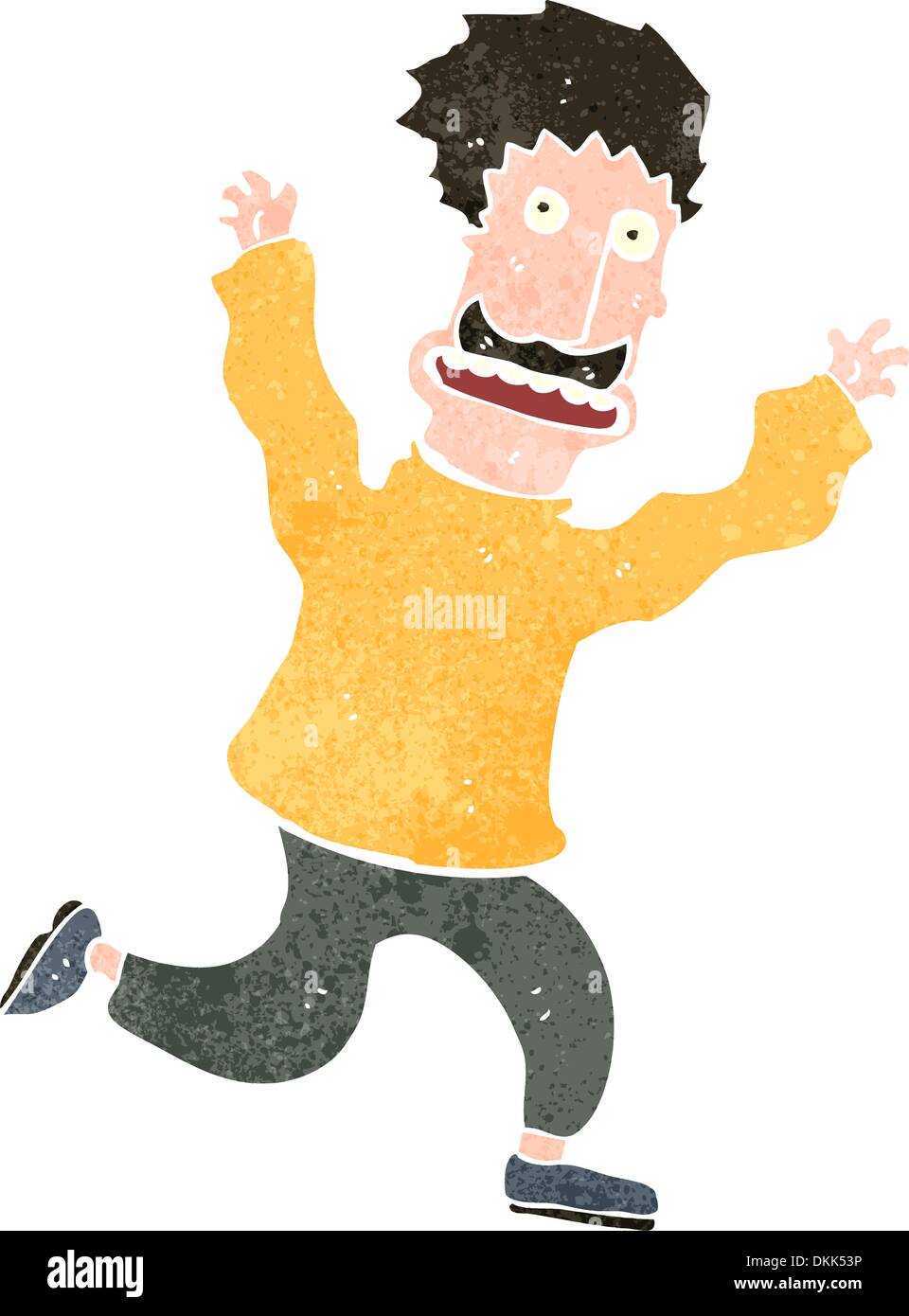 Retro cartoon illustration. On plain white background Stock Vector ...