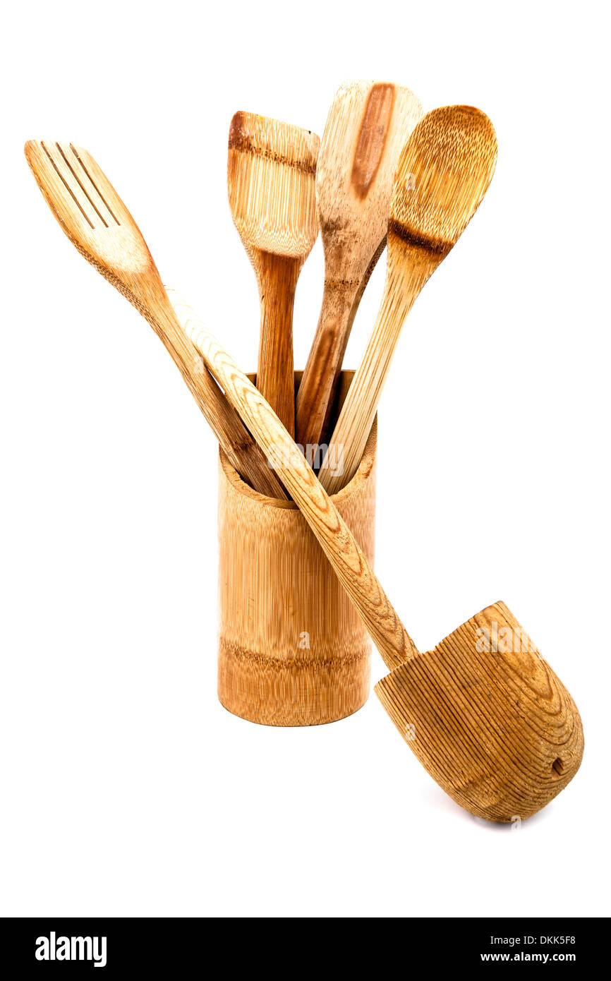 Wooden kitchen items Cut Out Stock Images & Pictures - Alamy