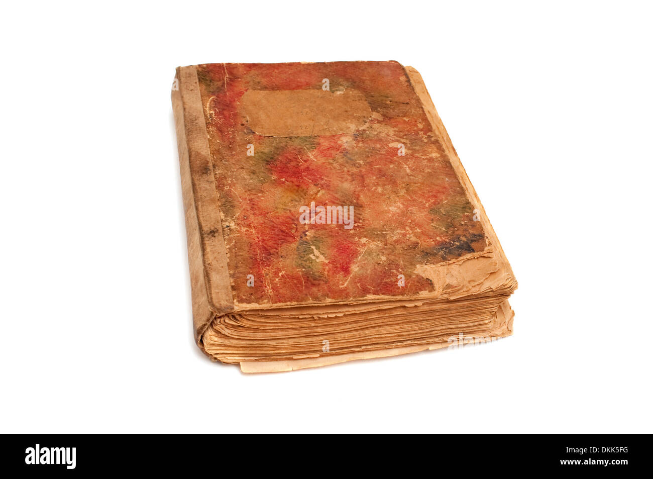 Very old stained book isolated on white Stock Photo - Alamy