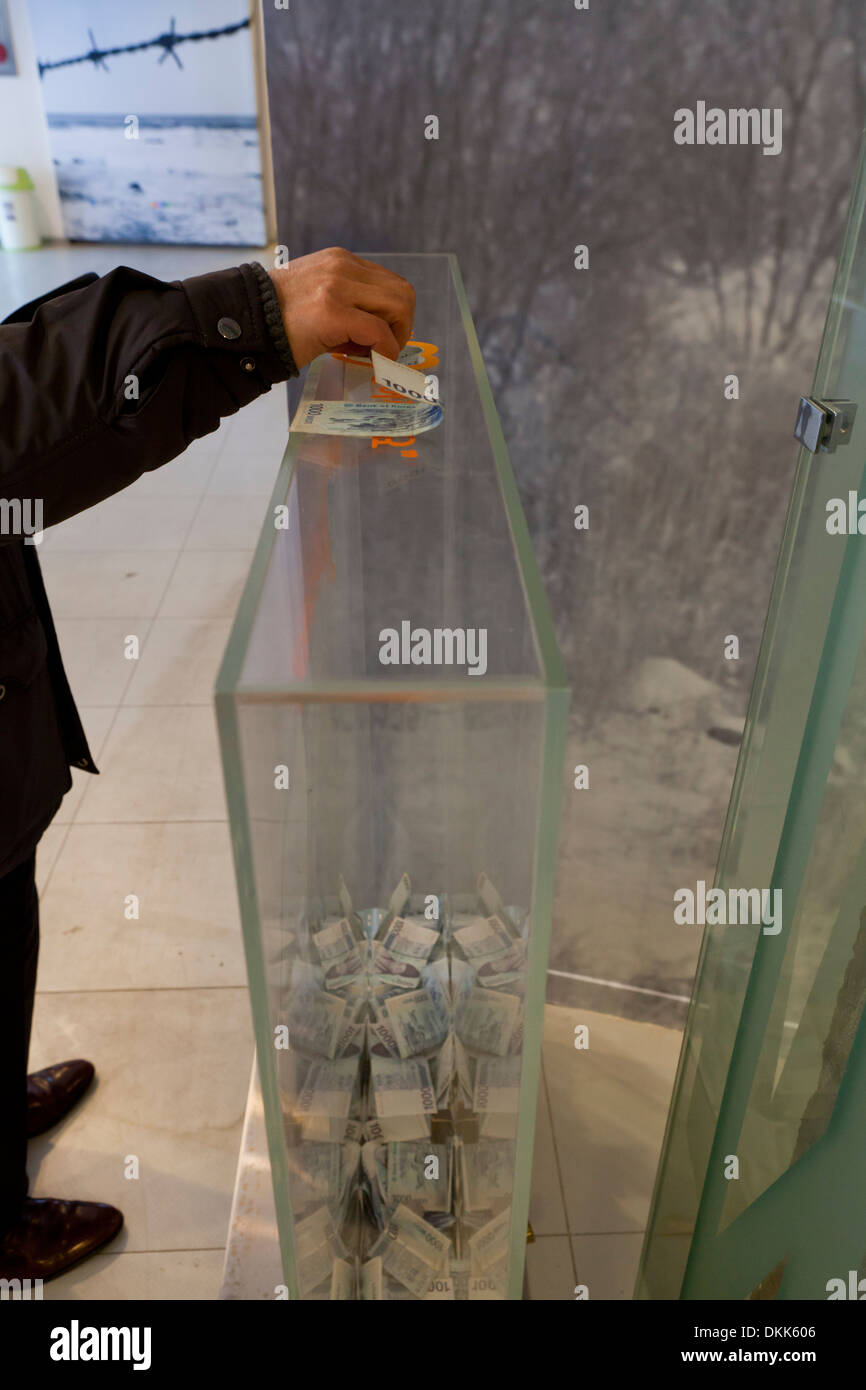 Money donation box hi-res stock photography and images - Alamy