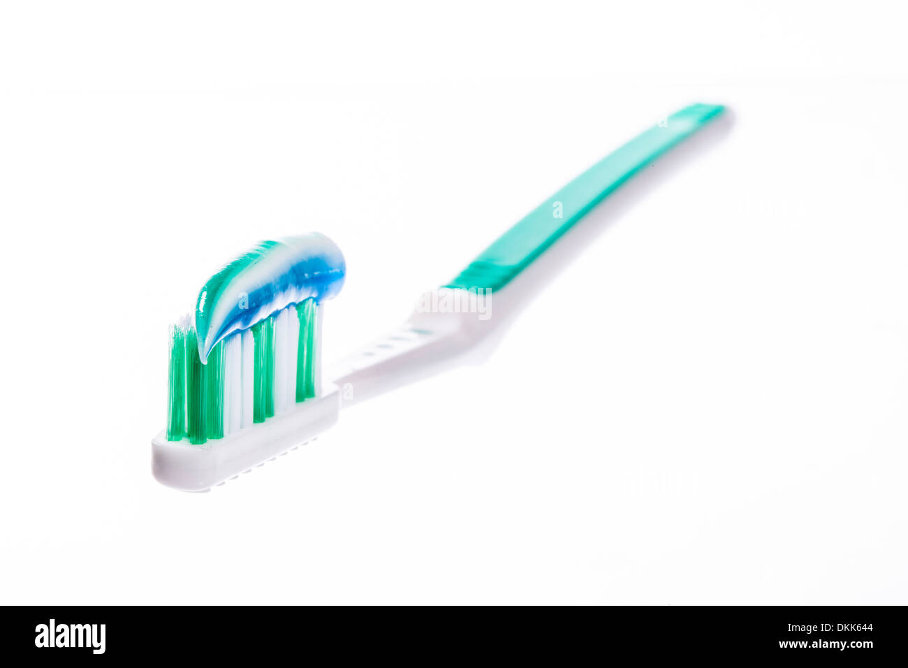 Toothpaste on a toothbrush Stock Photo - Alamy