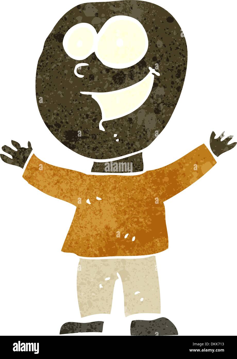 Retro cartoon illustration. On plain white background Stock Vector ...