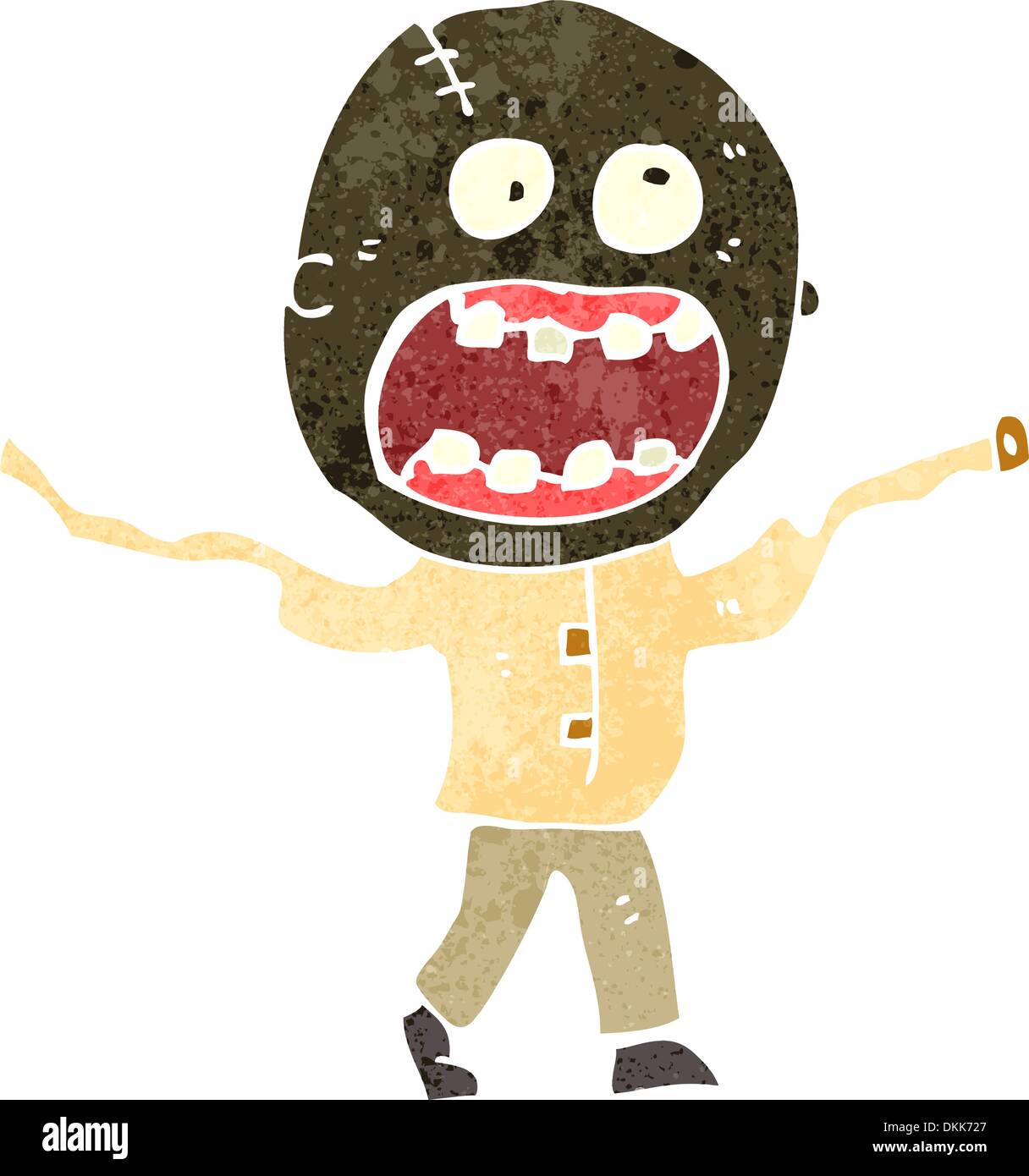 Retro cartoon illustration. On plain white background Stock Vector ...