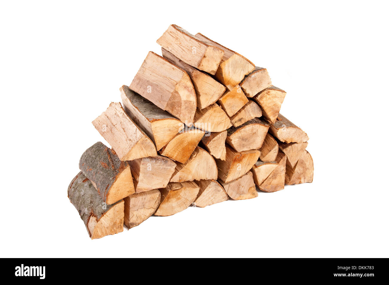 Large stack of firewood isolated on white background Stock Photo - Alamy