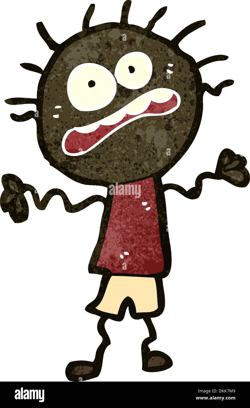 Retro cartoon illustration. On plain white background Stock Vector ...