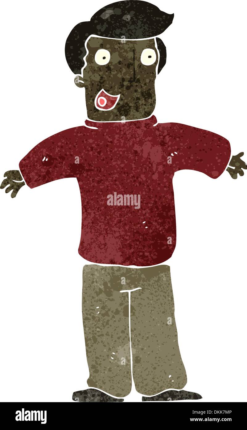 Retro cartoon illustration. On plain white background Stock Vector ...