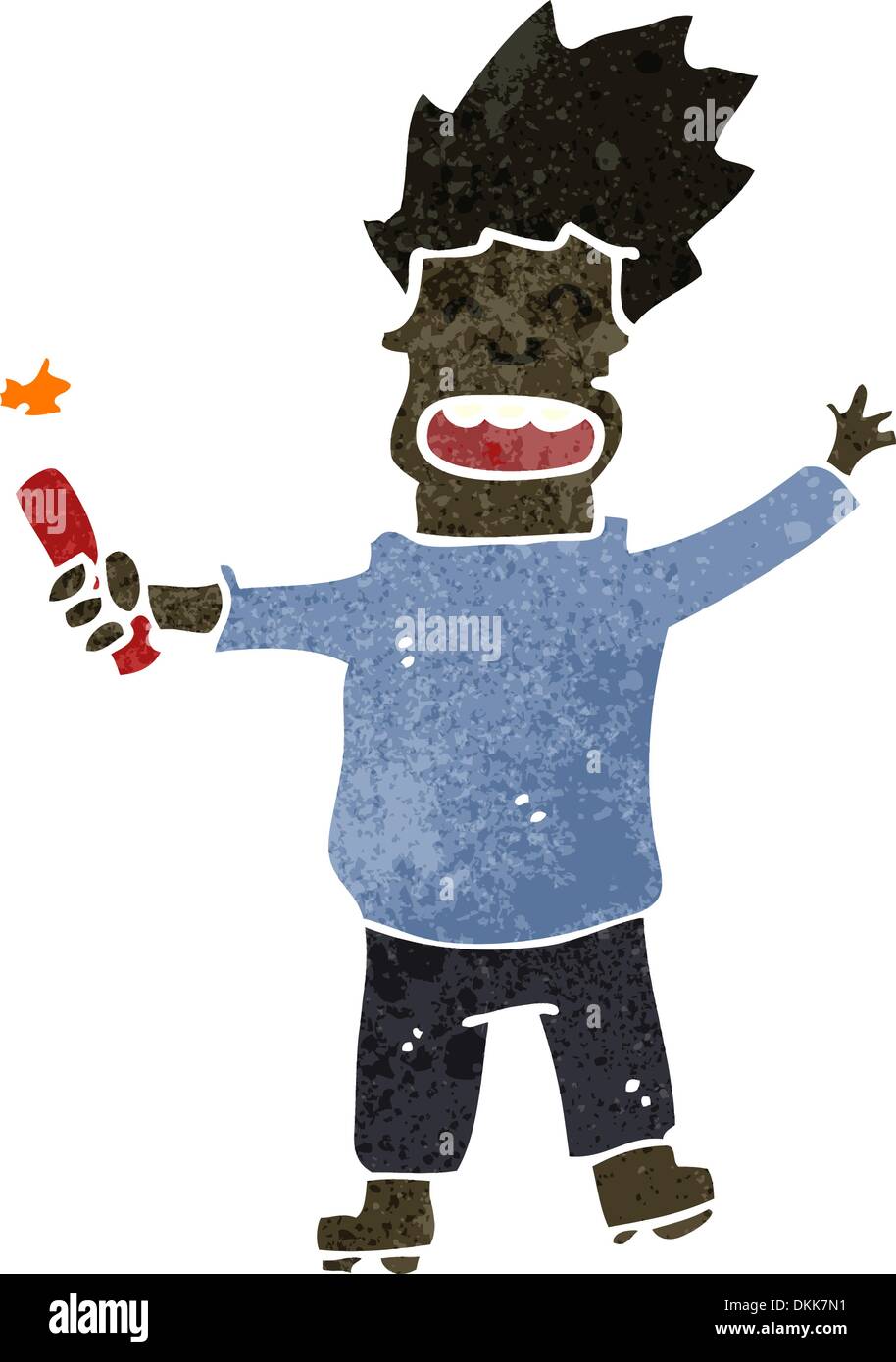 Retro cartoon illustration. On plain white background Stock Vector ...