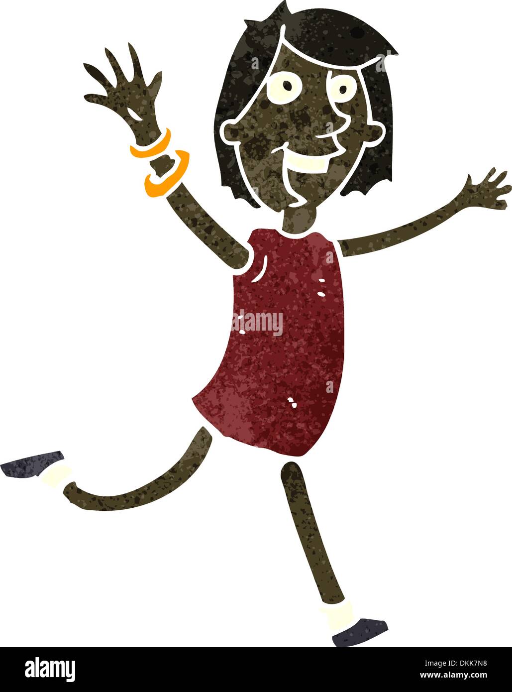 Retro cartoon illustration. On plain white background Stock Vector ...