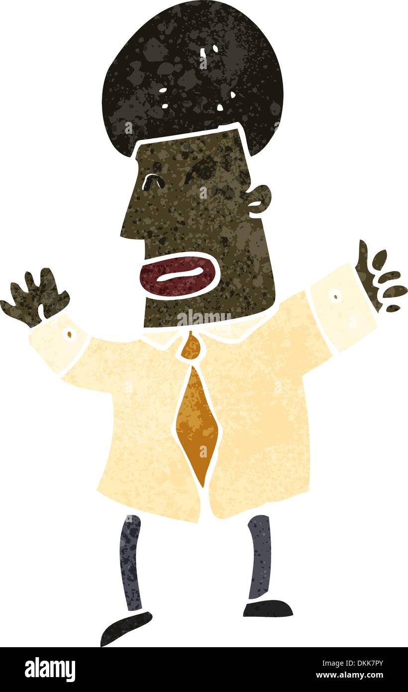 Retro cartoon illustration. On plain white background Stock Vector ...