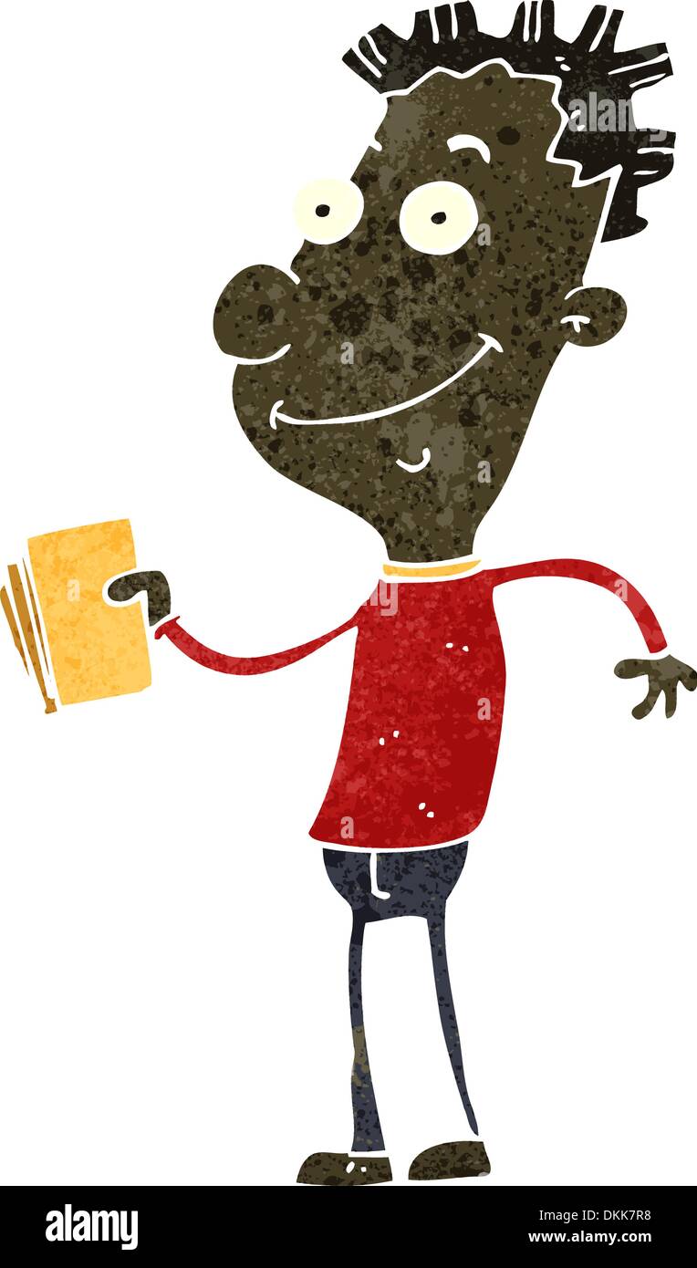 Retro cartoon illustration. On plain white background Stock Vector ...