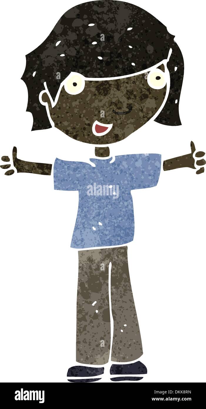 Retro cartoon illustration. On plain white background Stock Vector ...