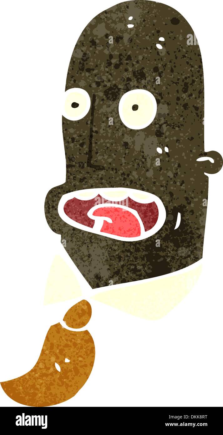 Retro cartoon illustration. On plain white background Stock Vector ...