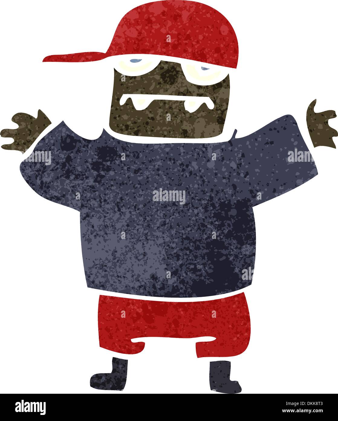 Retro cartoon illustration. On plain white background Stock Vector ...