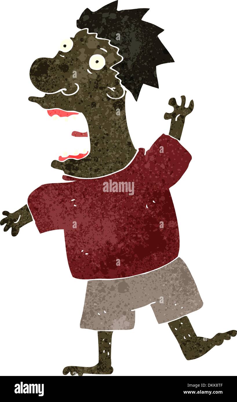 Retro cartoon illustration. On plain white background Stock Vector ...