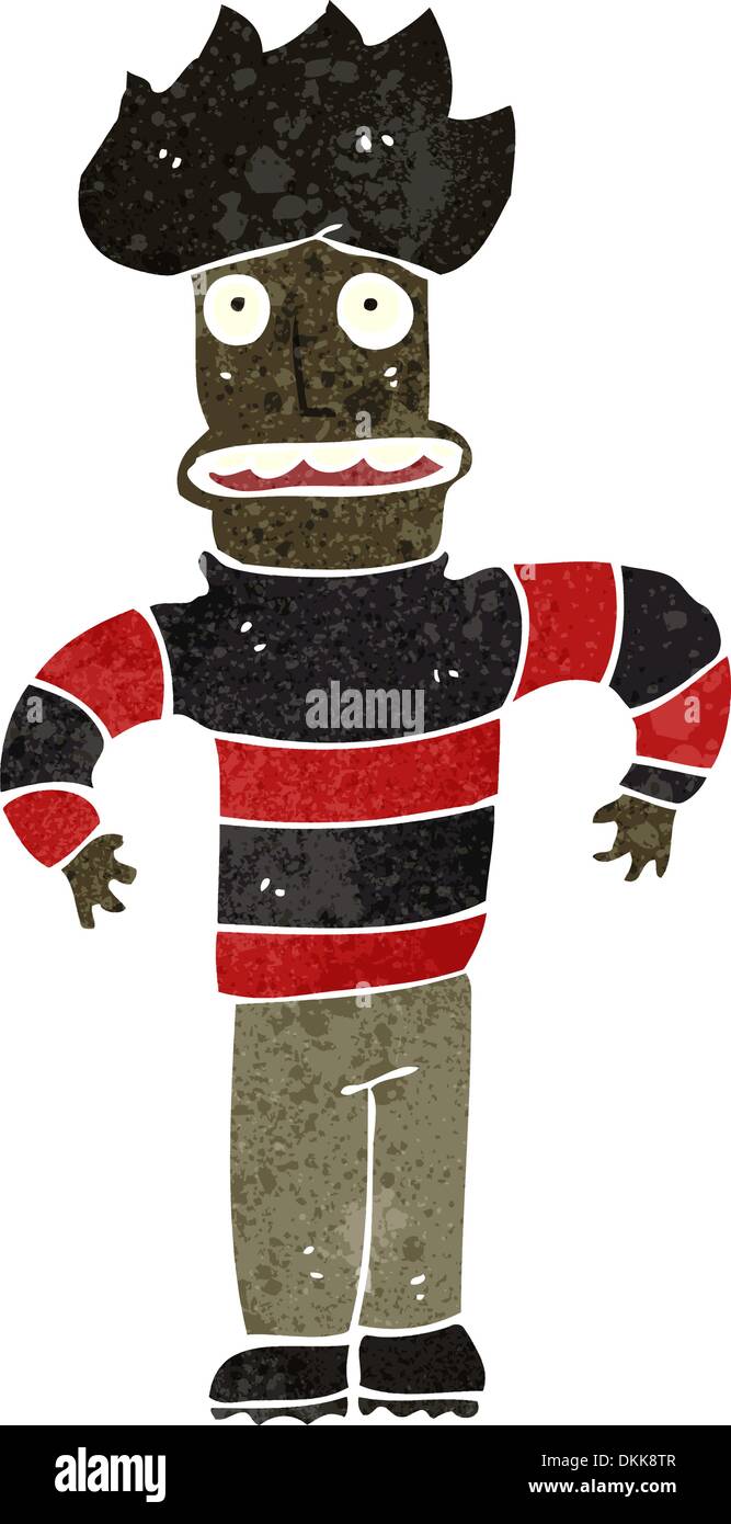 Retro cartoon illustration. On plain white background Stock Vector ...