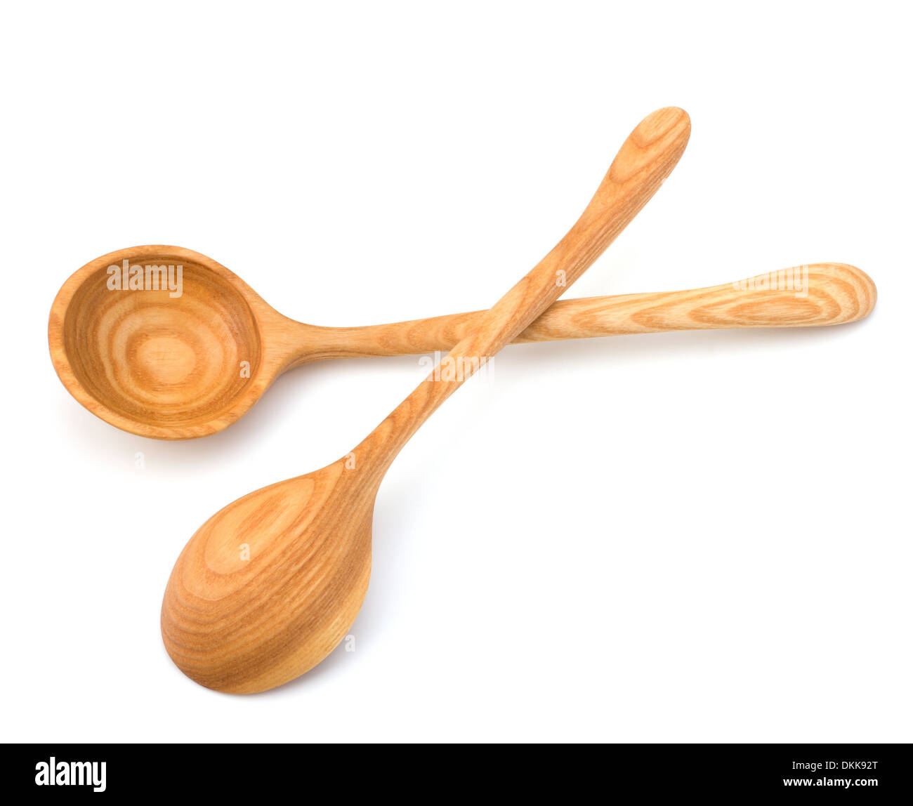 Vintage wooden spoons isolated on white background Stock Photo - Alamy