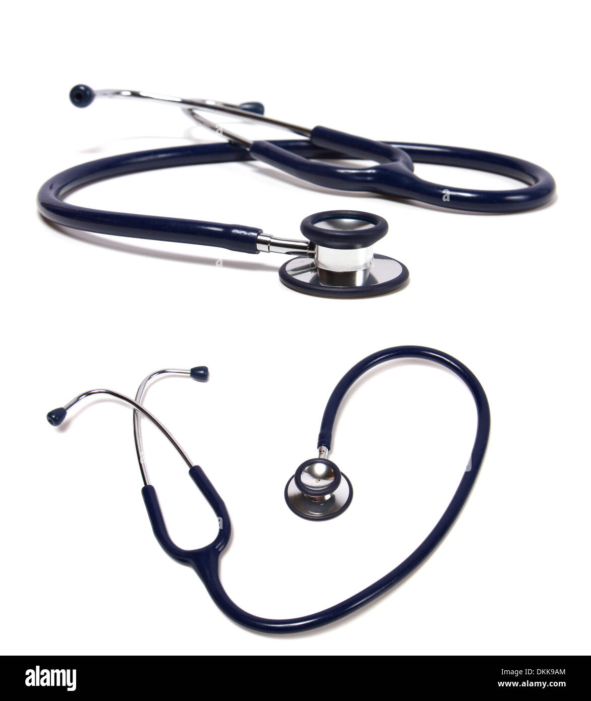 blue stethoscope isolated on white background Stock Photo - Alamy