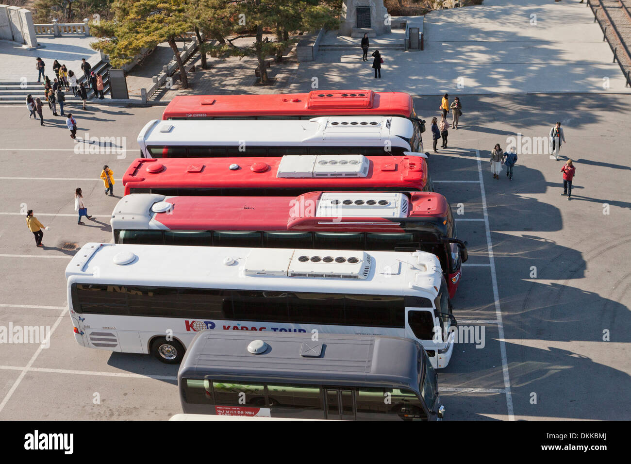 Korean tour buses - South Korea Stock Photo - Alamy