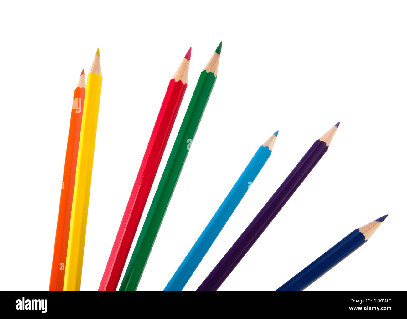 Colouring crayon pencils bunch isolated on white background Stock Photo ...