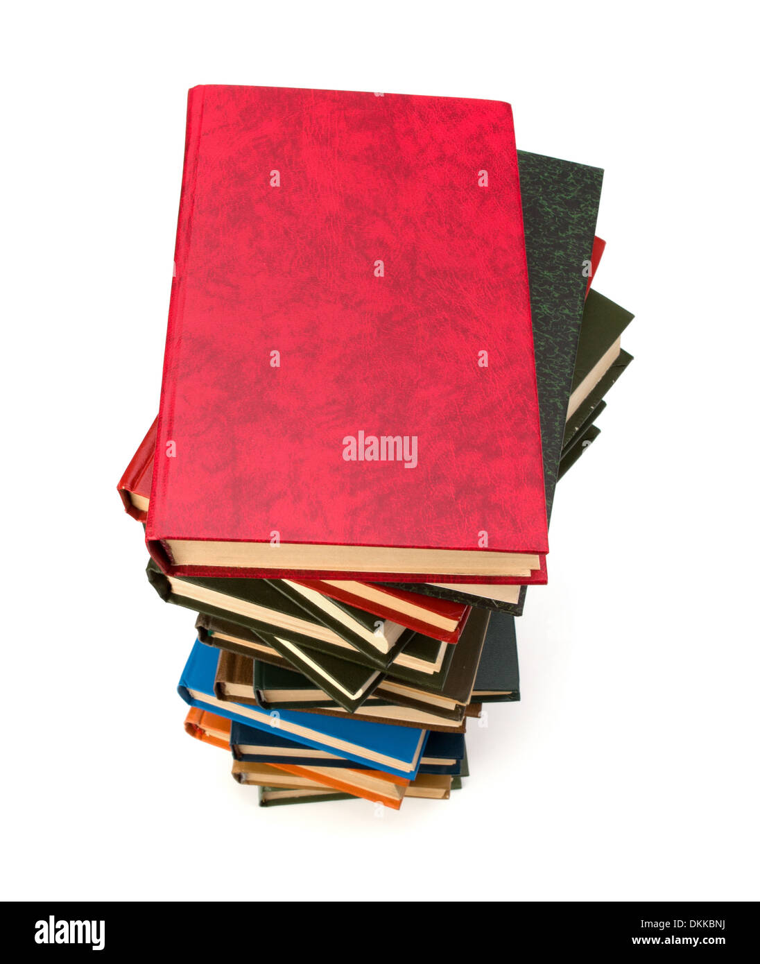 book stack isolated on white background Stock Photo - Alamy