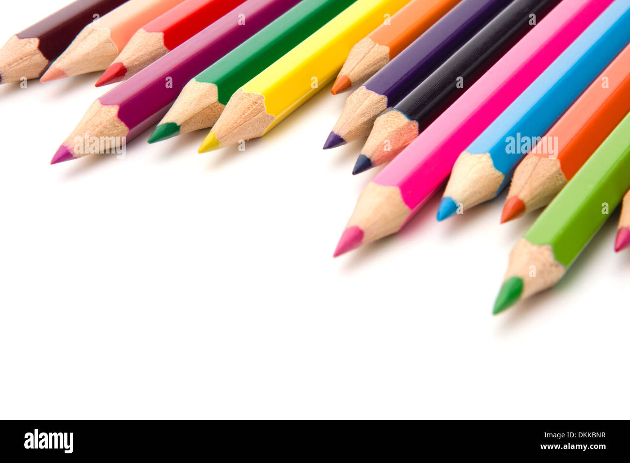 Colouring crayon pencils isolated on white background Stock Photo - Alamy