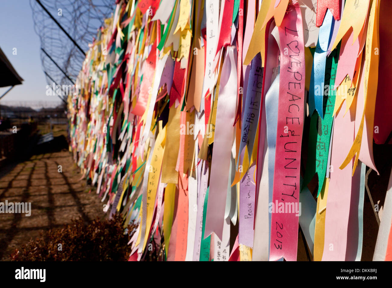 Messages of peace and unity left on fence at Bridge of No Return ...