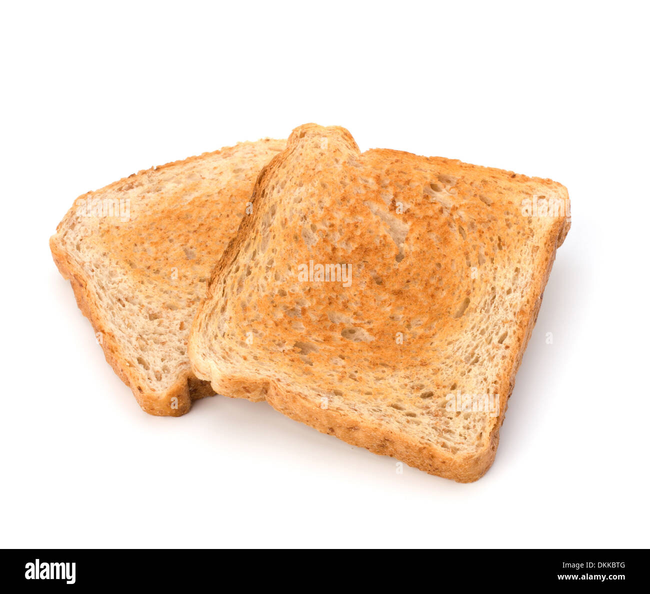 Crusty bread toast slice isolated on white background Stock Photo - Alamy