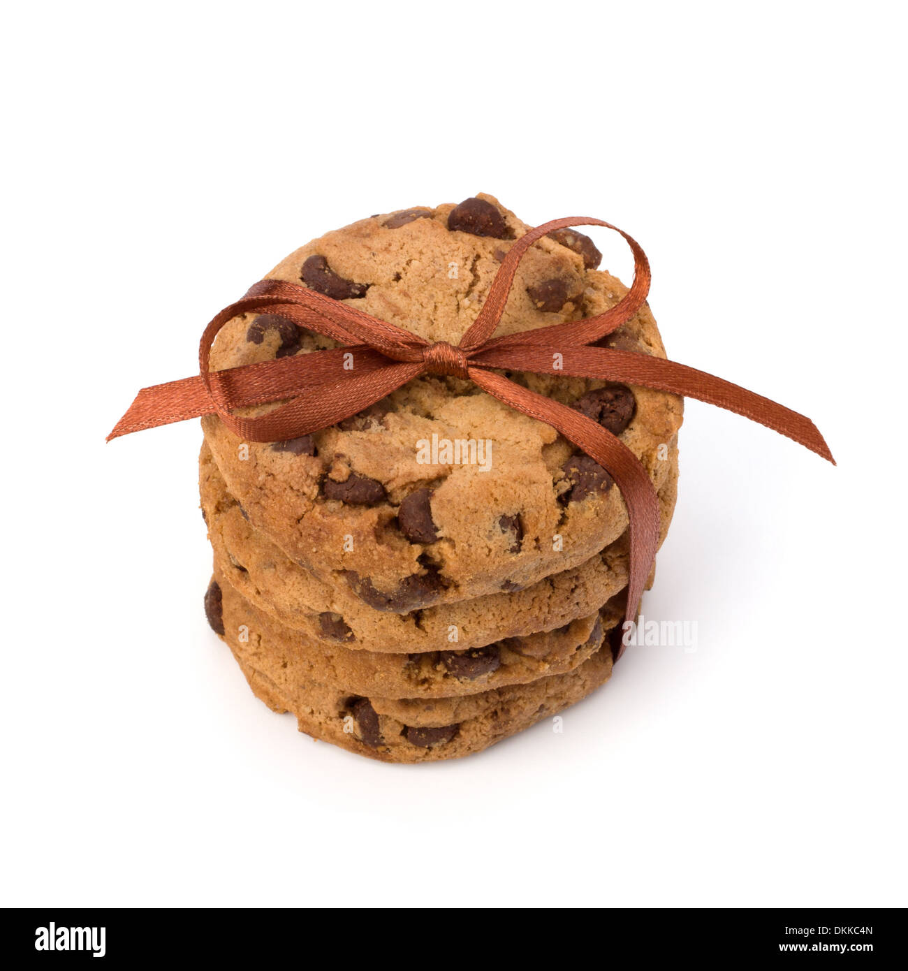 Festive wrapped chocolate pastry biscuits isolated on white background ...