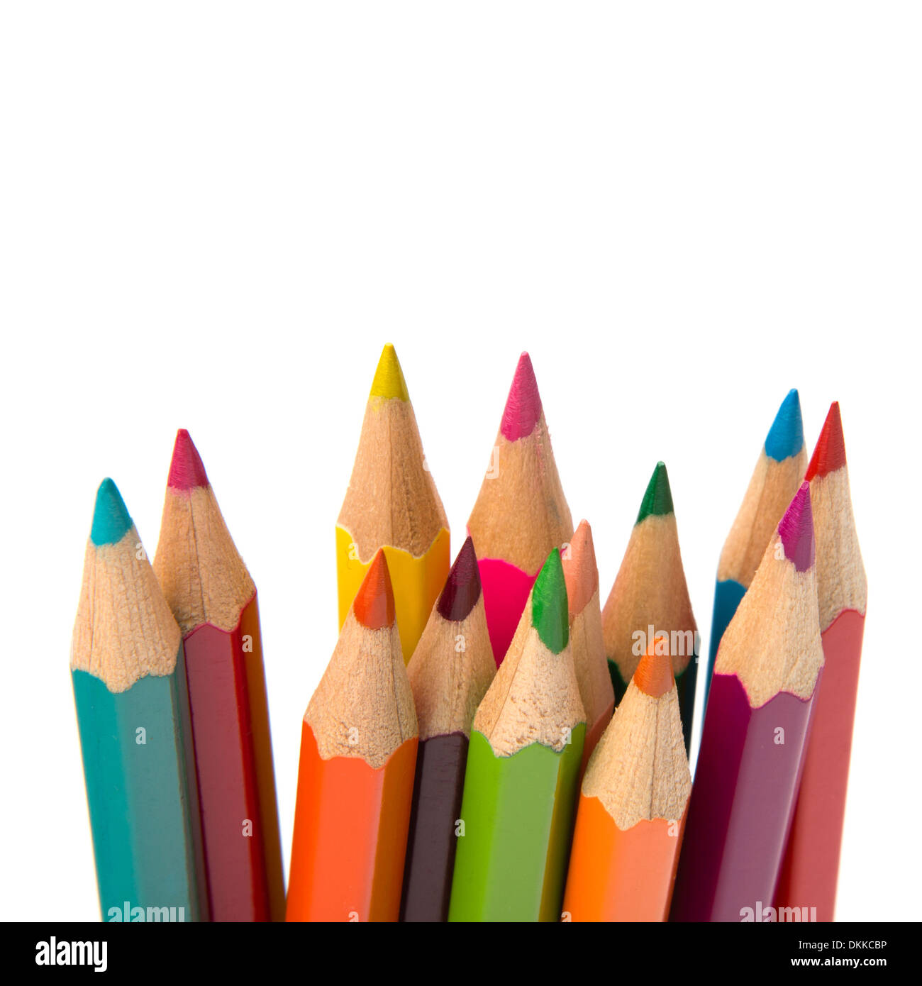 Colouring crayon pencils isolated on white background Stock Photo - Alamy
