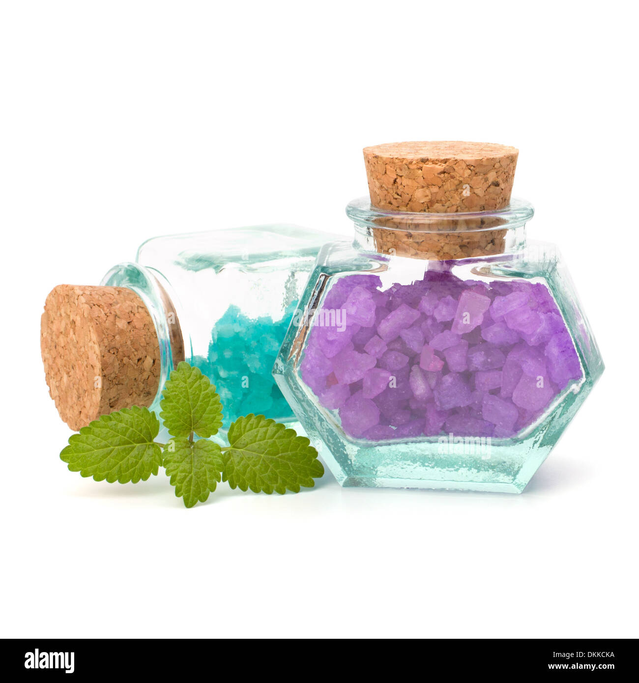 Aromatic natural mineral salt isolated on white background Stock Photo ...