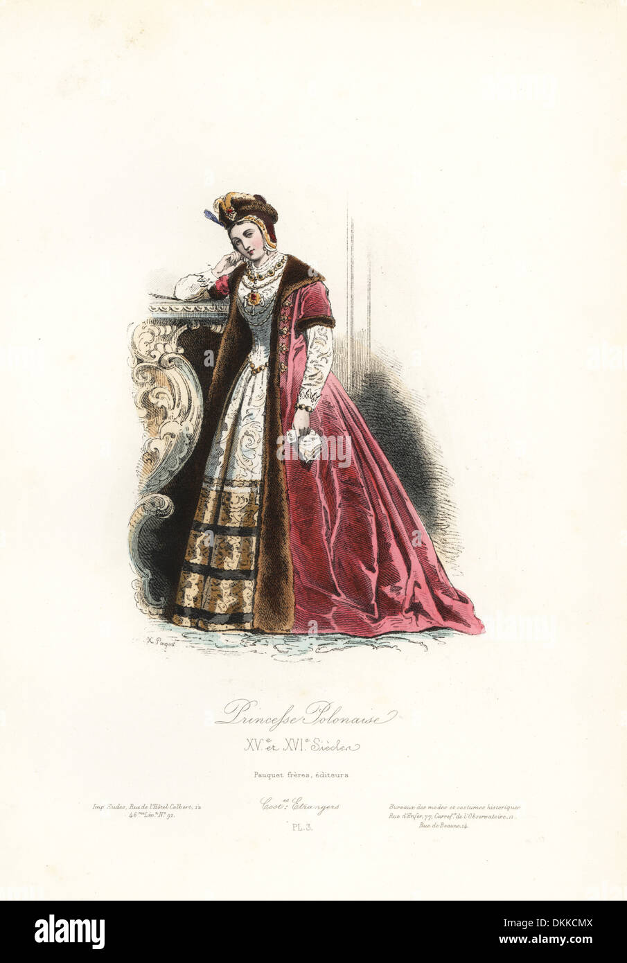 Polish princess, 15th and 16th centuries Stock Photo - Alamy