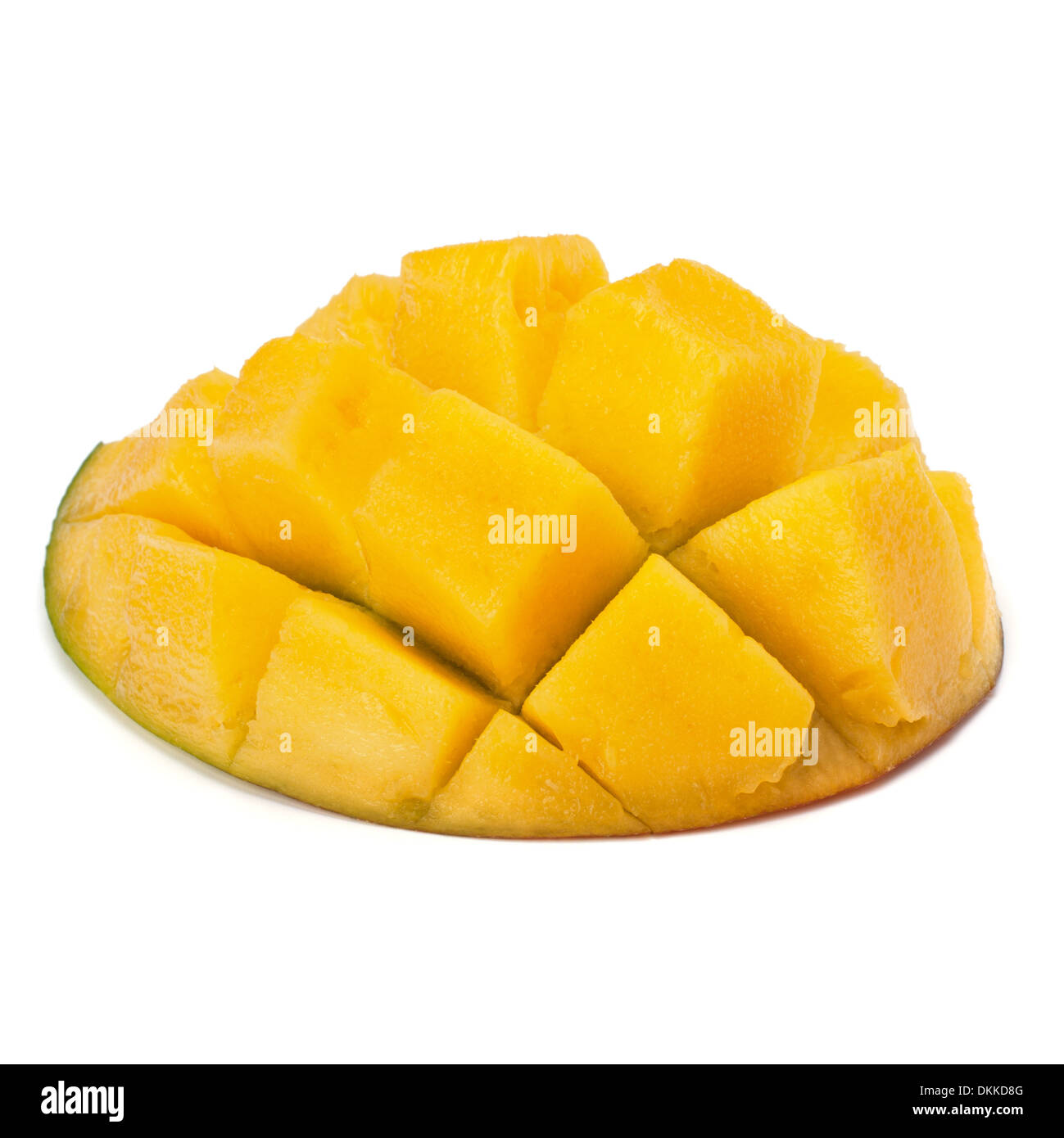 Mango sliced part isolated on white background Stock Photo - Alamy