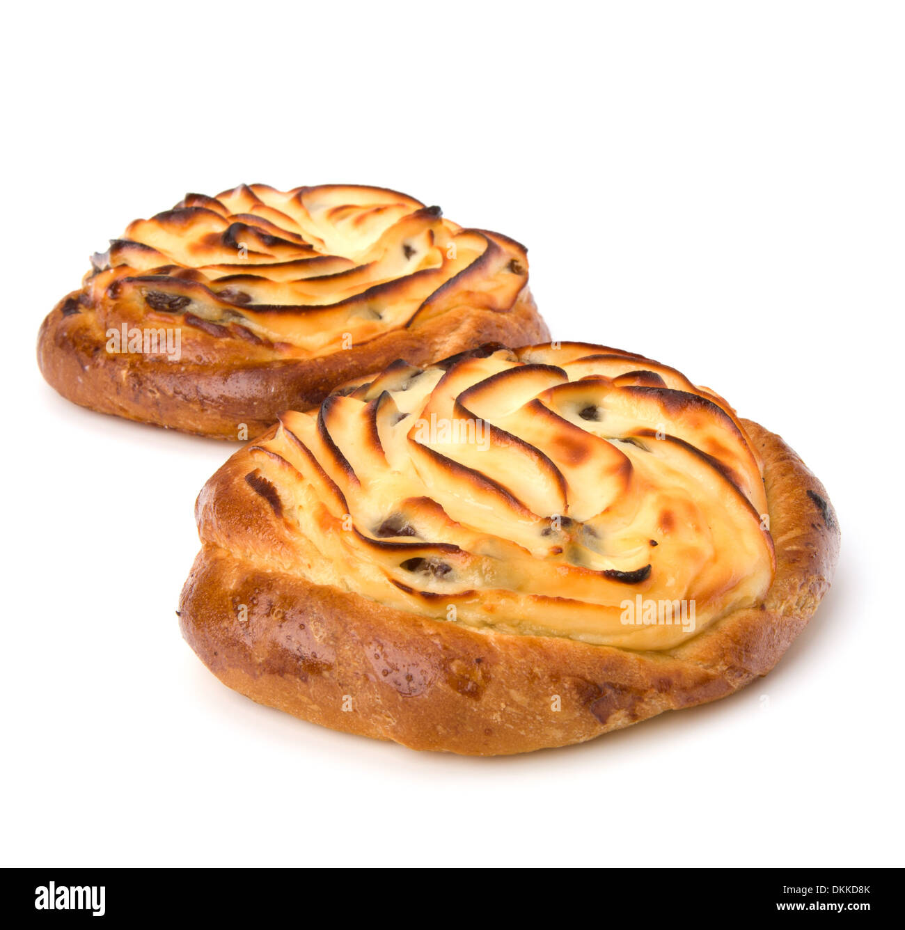 Delicious sweet cream buns isolated on white background Stock Photo - Alamy